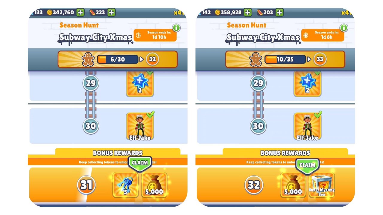 SUBWAY SURFERS SUBWAY CITY XMAS BONUS REWARDS - YouTube
