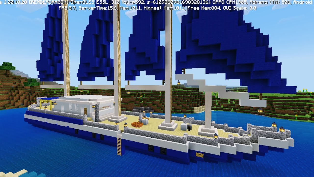 minecraft / build ship survival /tàu thám hiểm ( thuyền sinh tồn) - YouTube