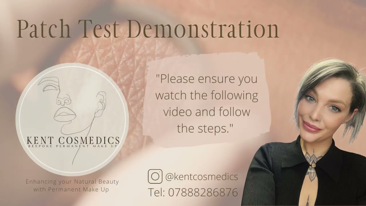 Kent Cosmedics PMU / Microblading Patch Test Demonstration - YouTube