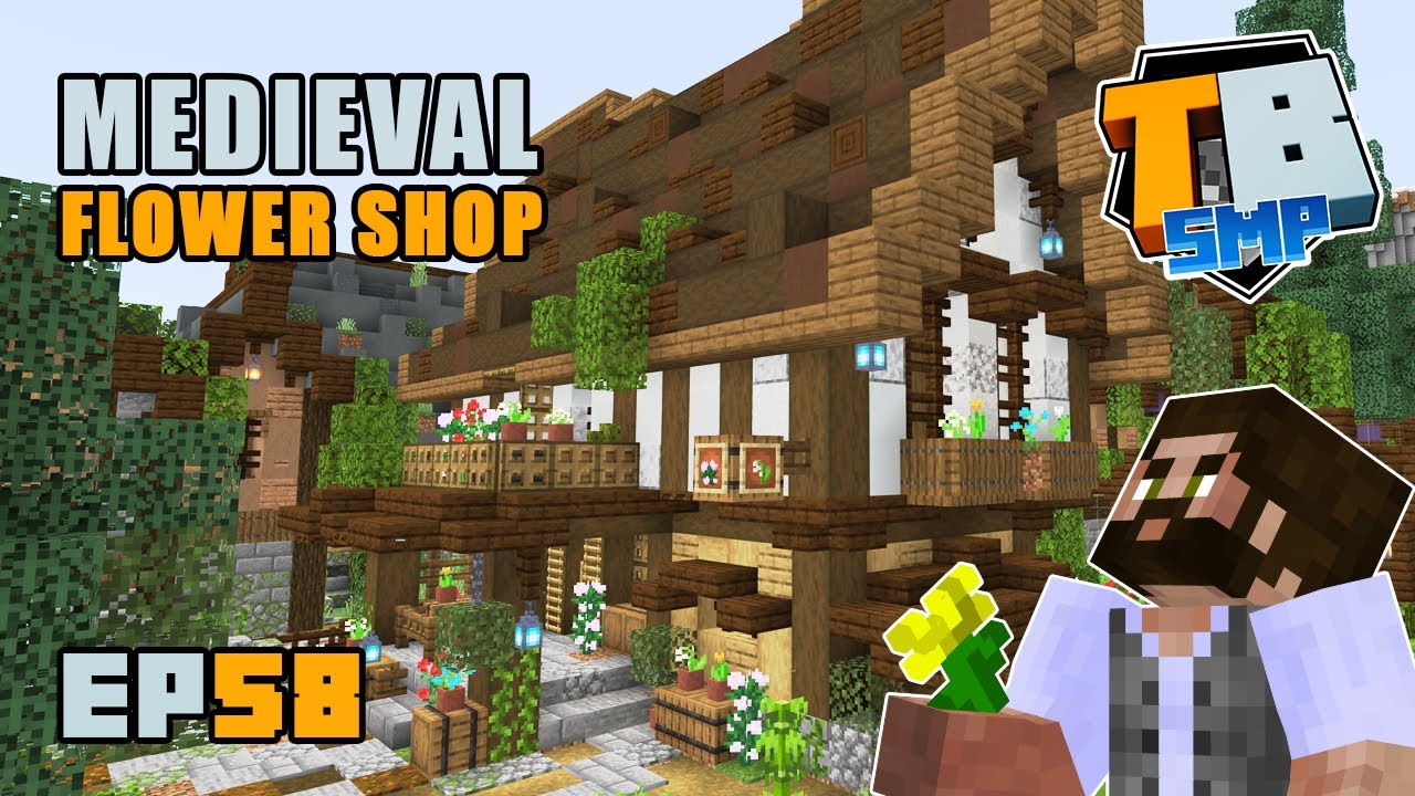 MEDIEVAL flower shop and a LOT of terraforming! | Truly Bedrock Season ...