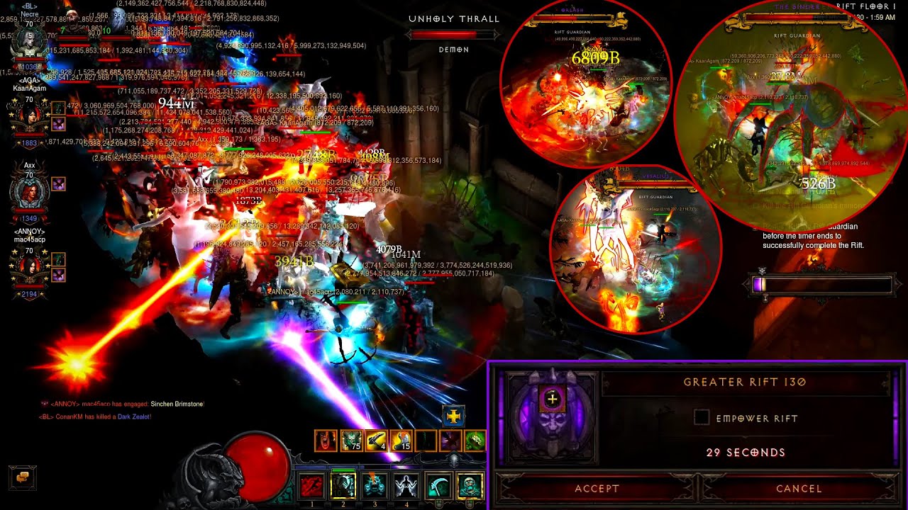 Diablo 3 Greater Rifts 130 Season 23 - YouTube