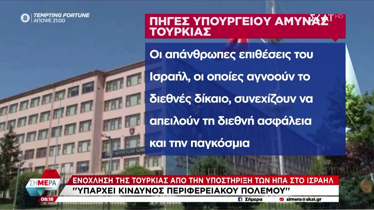 Ενόχληση της Τουρκίας από την υποστήριξη των ΗΠΑ στο Ισραήλ | Σήμερα ...