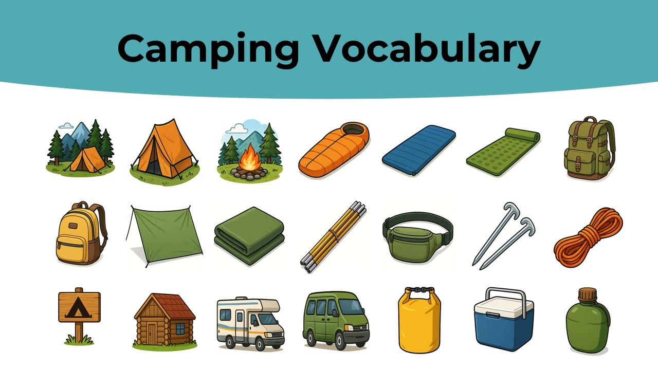 Camping Vocabulary | English Learning with Pictures! - YouTube