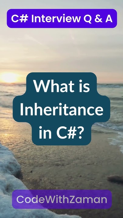 Understanding Inheritance in c# | Simple explanation for beginners | Learn OOP concepts - YouTube