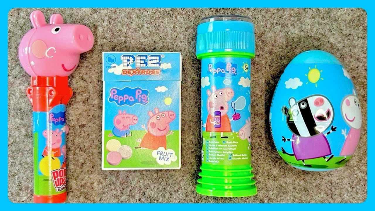 Satisfying Peppa Pig Video | Candy ASMR | Lollipops Surprise Egg and ...