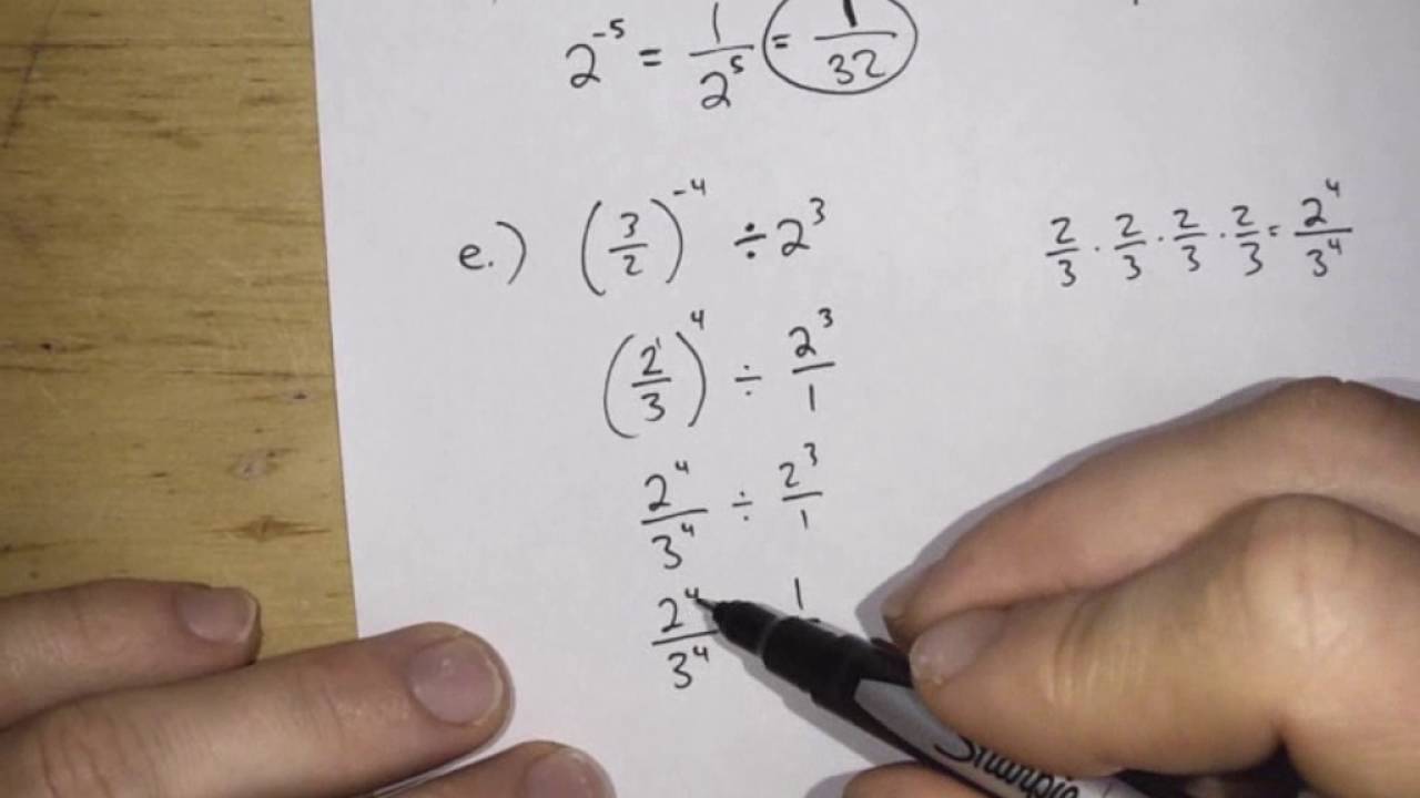 03 Powers with Integer Exponents Solutions - YouTube