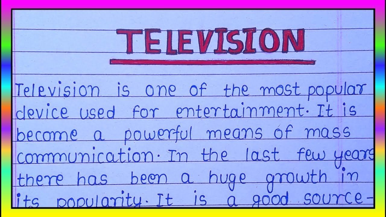 Essay on Television in English|Television essay in english|Television ...