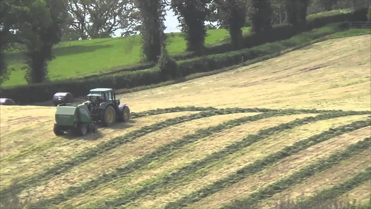 Bailing Silage First Cut 2014 - YouTube