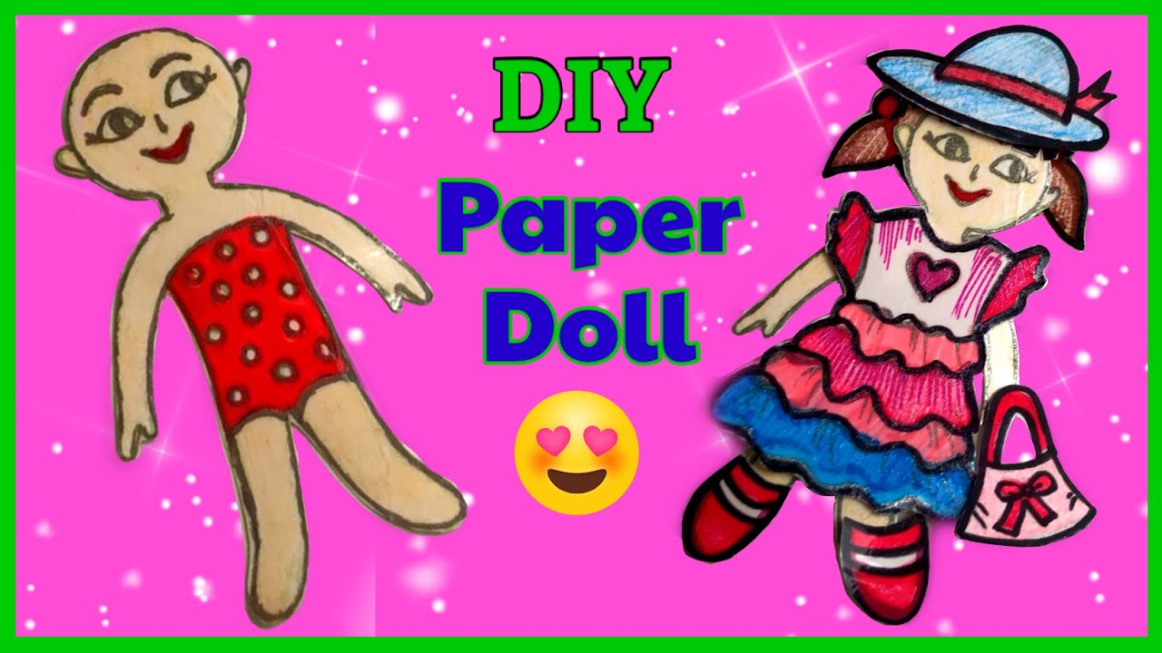 How to draw papaer doll | diy paper doll | making paper doll | #shorts ...