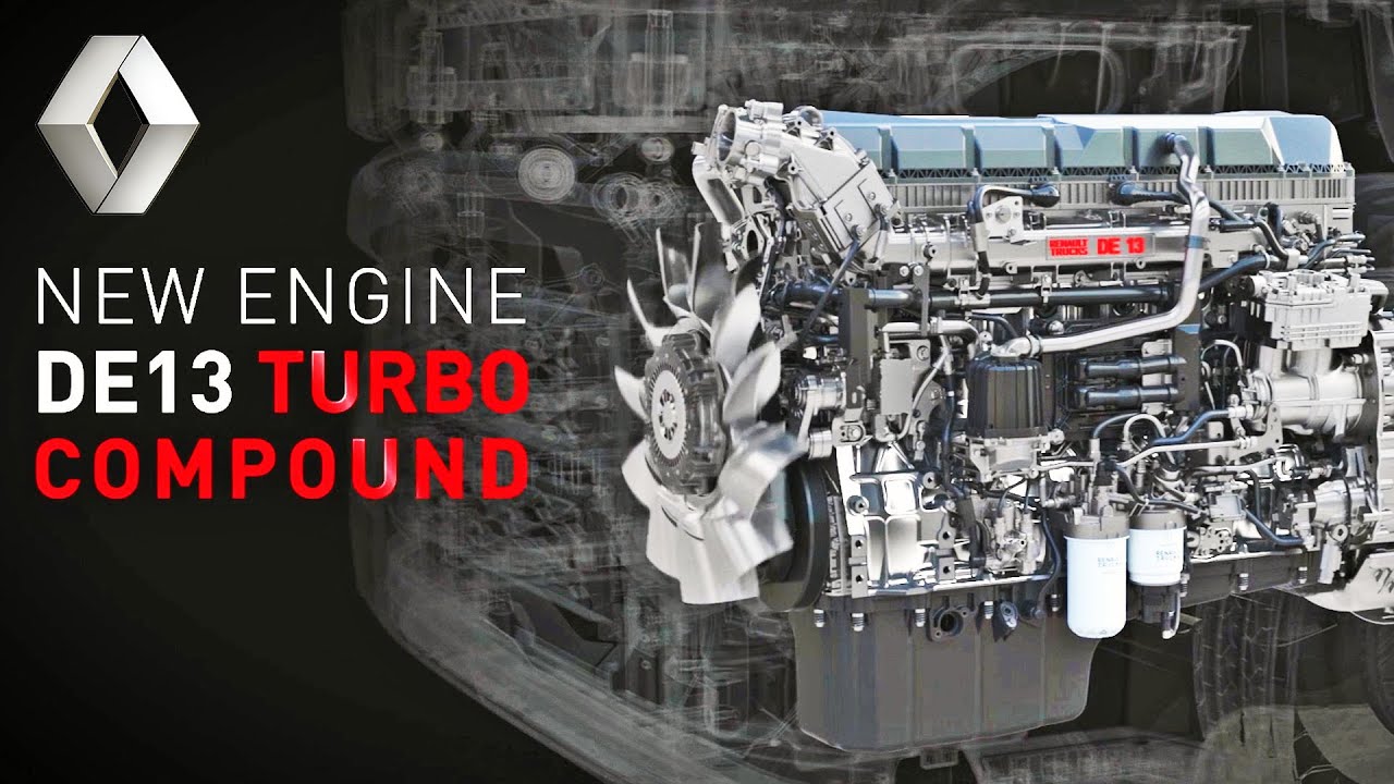 Renault Truck New DE13 Turbo Compound Engine Features - YouTube