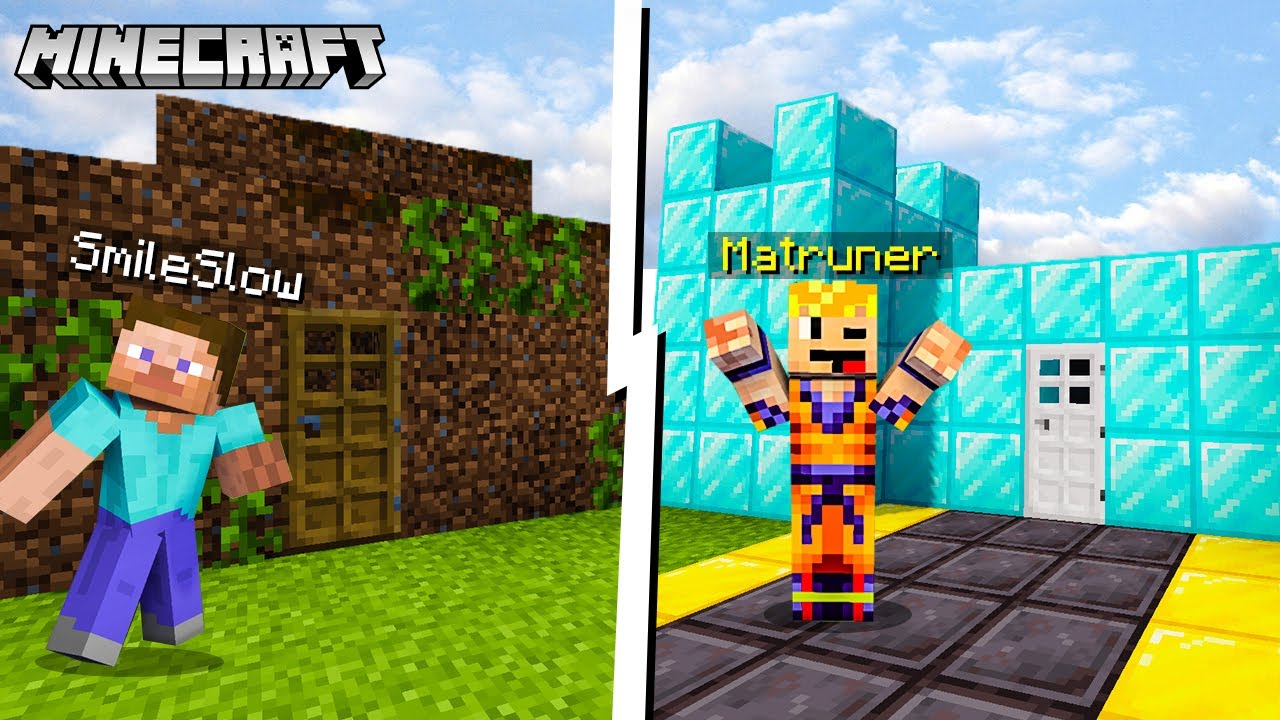 POŁOWA DOMU SMILESLOW vs POŁOWA DOMU MATRUNER w MINECRAFT CHALLANGE ...