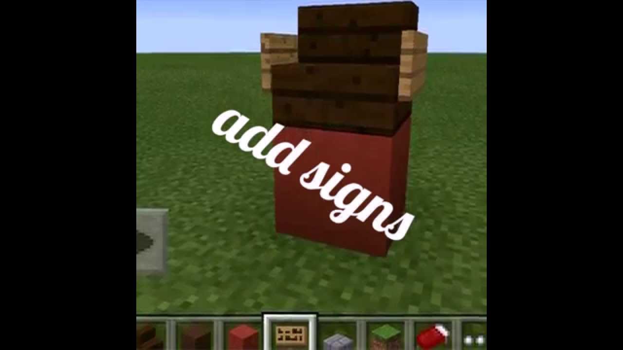 MCPE: how to make a bar stool - YouTube