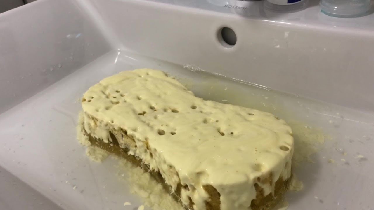 ASMR cif overload on car sponge halves! - YouTube