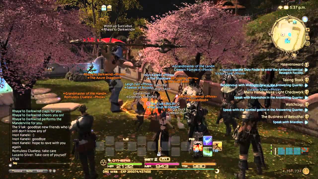 FINAL FANTASY XIV: FC Yard Rave HUD - YouTube