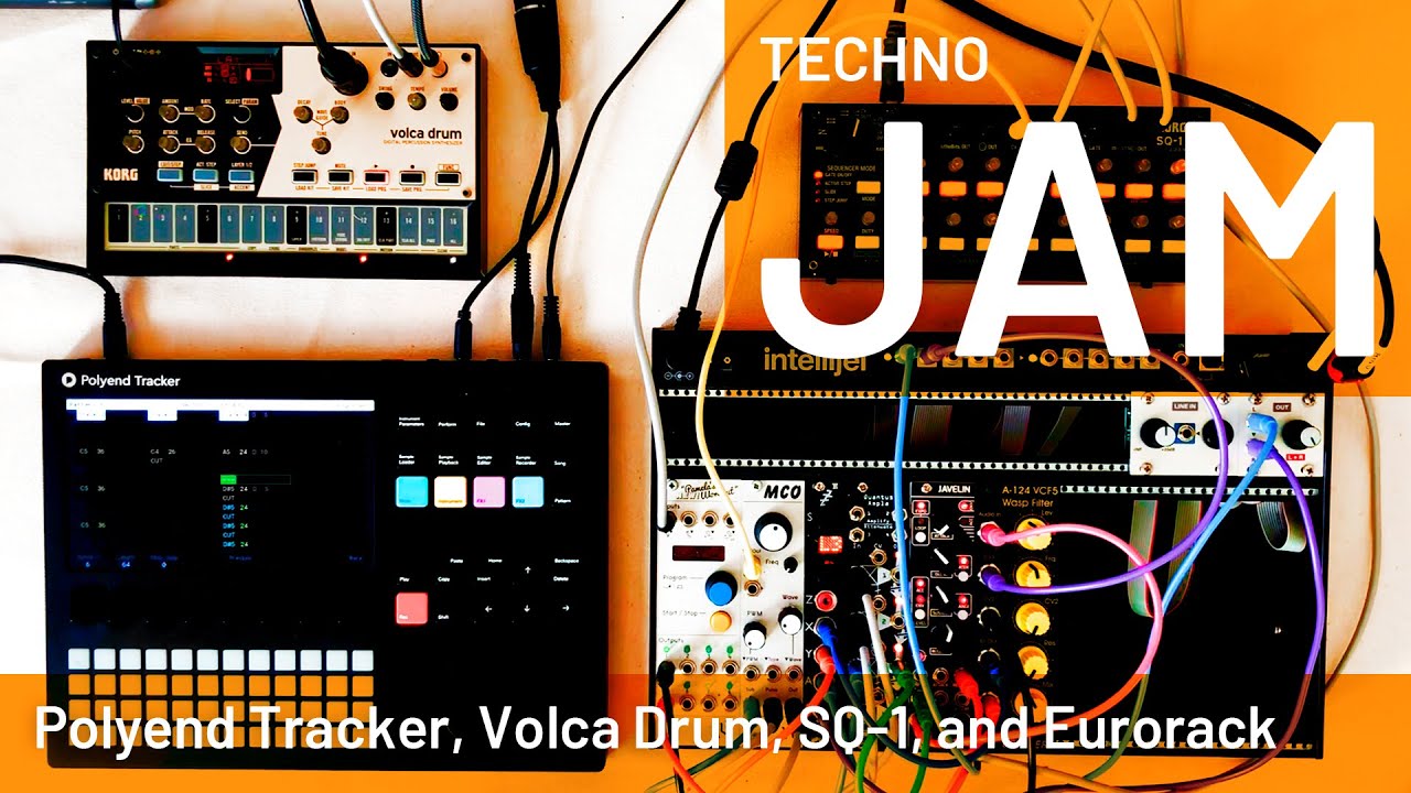Techno Jam. Polyend Tracker, Volca Drum, SQ-1 ad Eurorack Modular. - YouTube