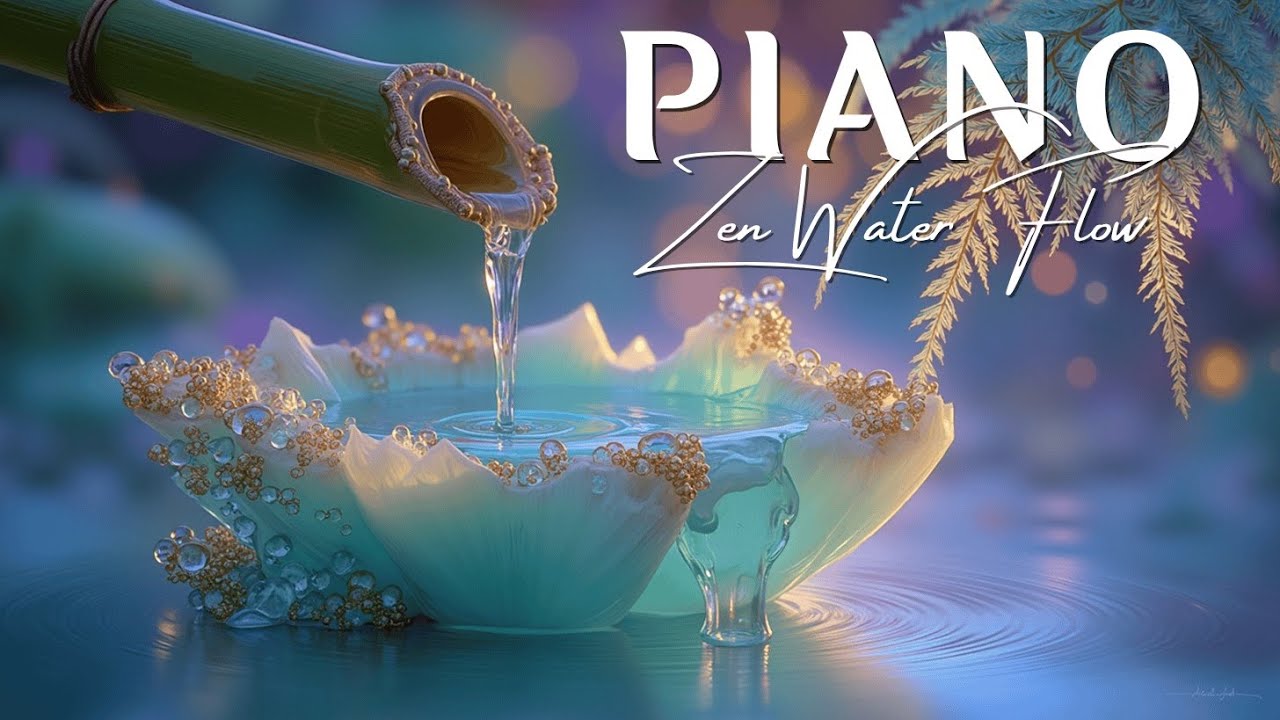 Zen Water Flow & Relaxing Piano Music for Deep Sleep & Meditation - YouTube