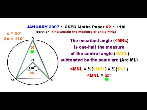Paper2-CSEC-MATHS-397 ~ Circle Geometry & The Inscribed Angle Theorem ...