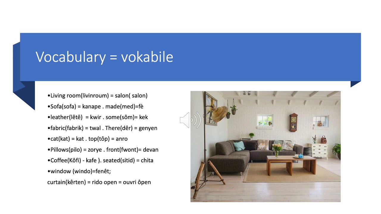 An nou apran pale angle/let's learn to speak English. Study English ...