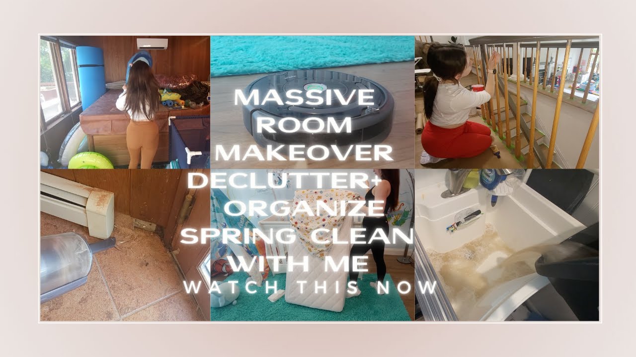 *MASSIVE ROOM MAKEOVER* +DECLUTTER&ORGANIZE |2023| DEEP SPRING CLEAN ...