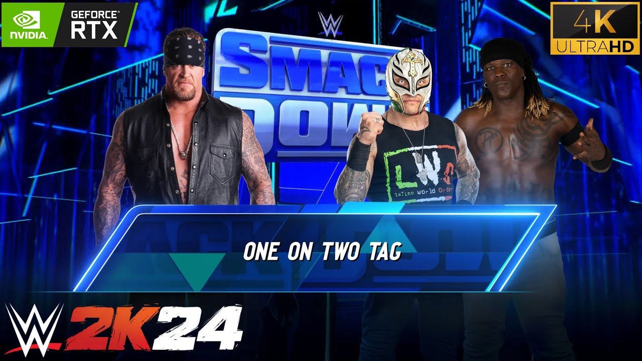 Undertaker vs Rey Mysterio & R-Truth MATCH 4K - YouTube