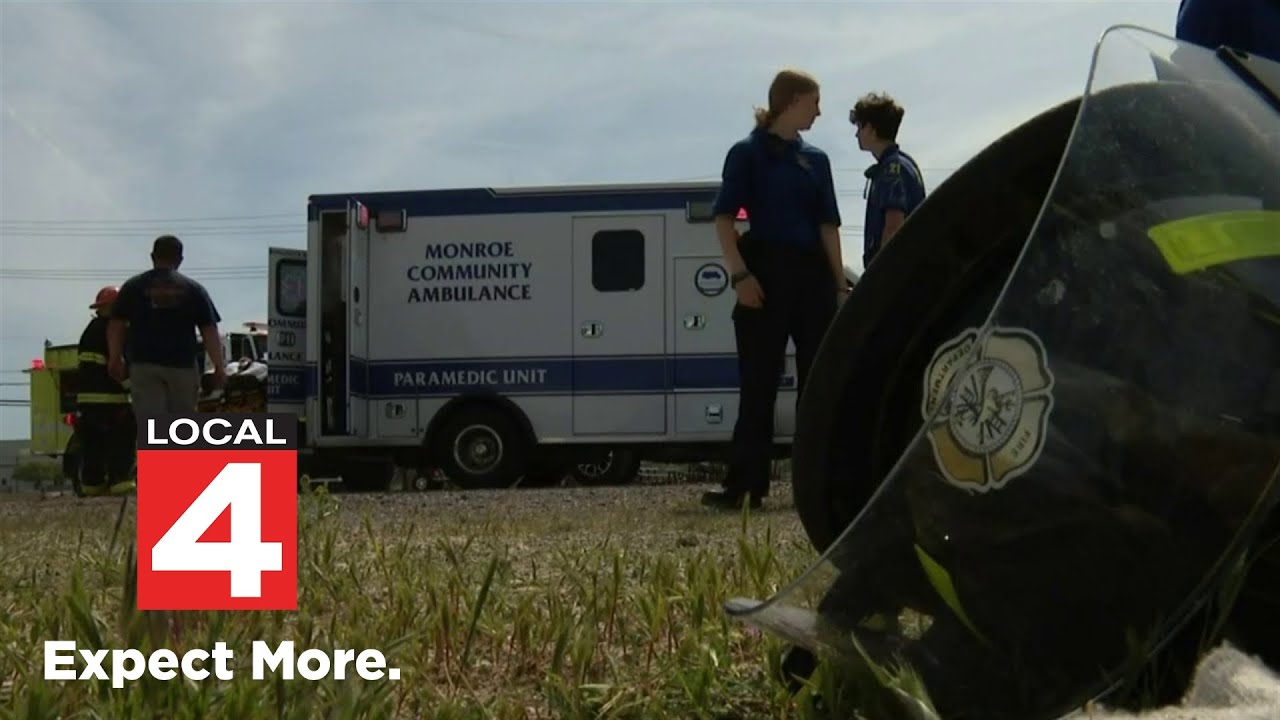 Monroe County students participate in mock disaster simulation - YouTube