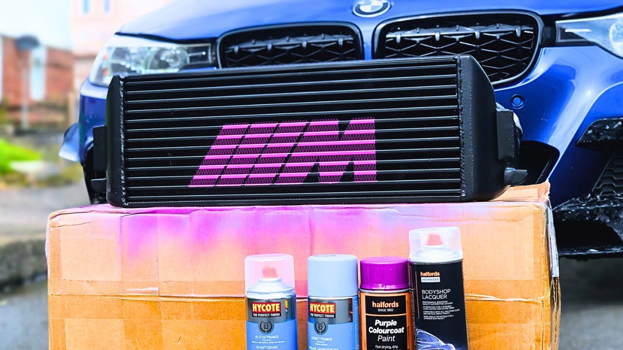 Spray Painting Intercooler Stencil - YouTube