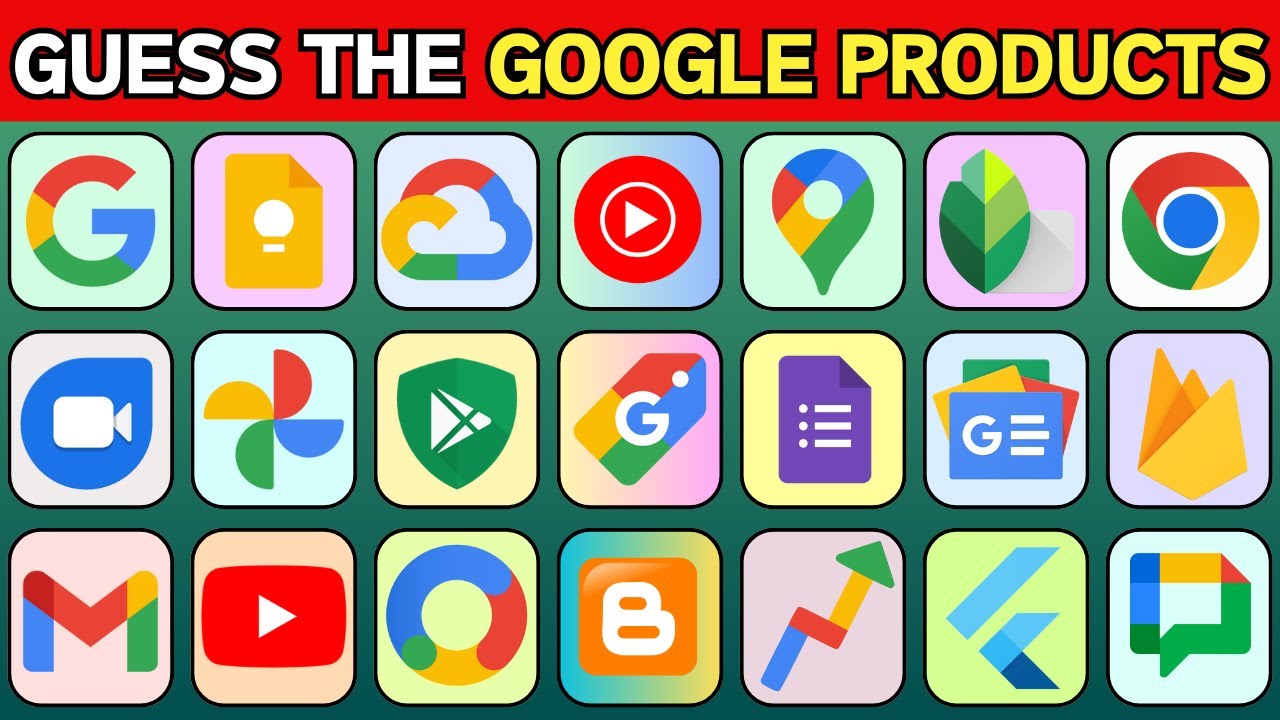 Guess the Logo of Google Products in 3 Seconds - YouTube