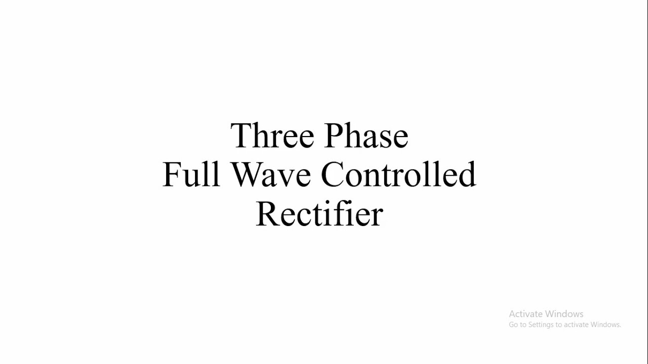 Three Phase Full Wave Controlled Rectifier With DC-Motor load | MATLAB ...