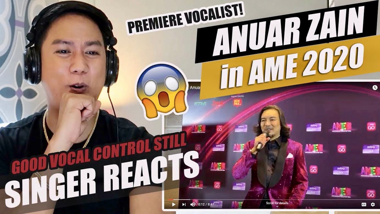 Anuar Zain - AME 2020 Performance | SINGER REACTION - YouTube