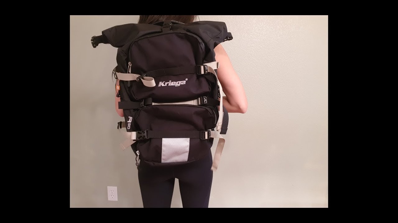 KRIEGA R30 Waterproof Motorcycle Touring Backpack Product Review - YouTube