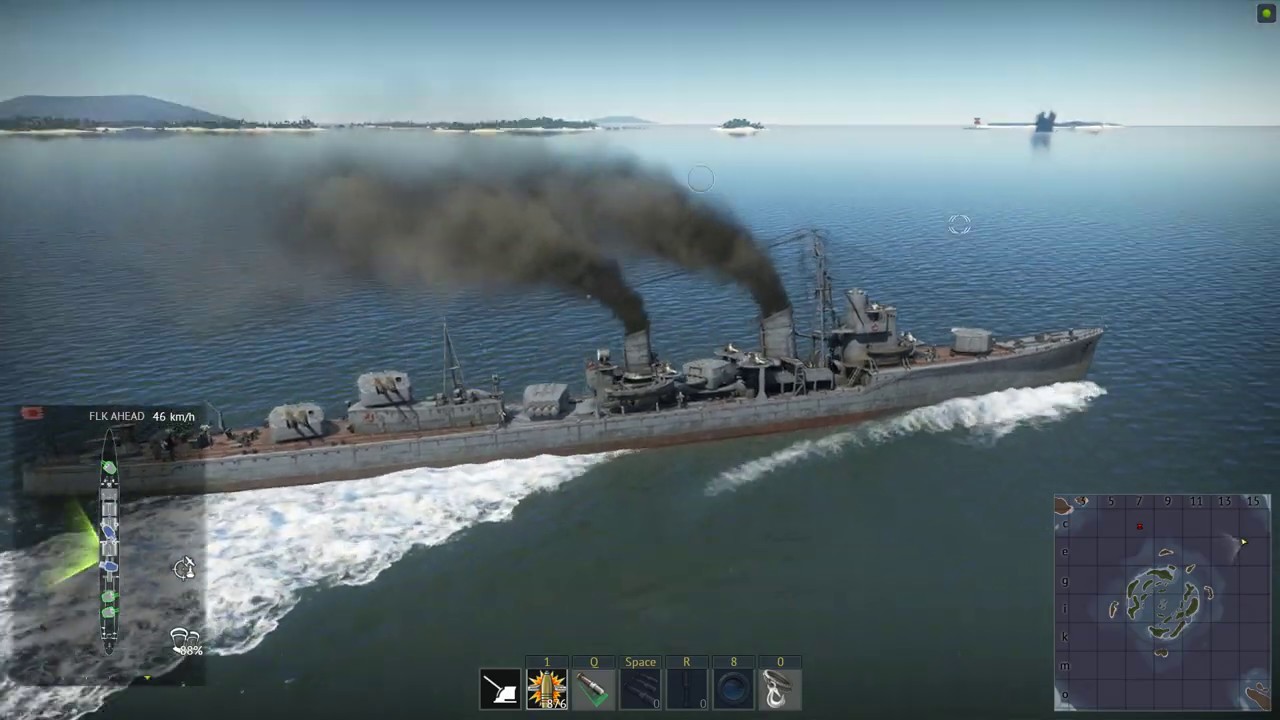War Thunder - 1.89 Dev : Yugumo Class Destroyer Kiyoshimo - YouTube