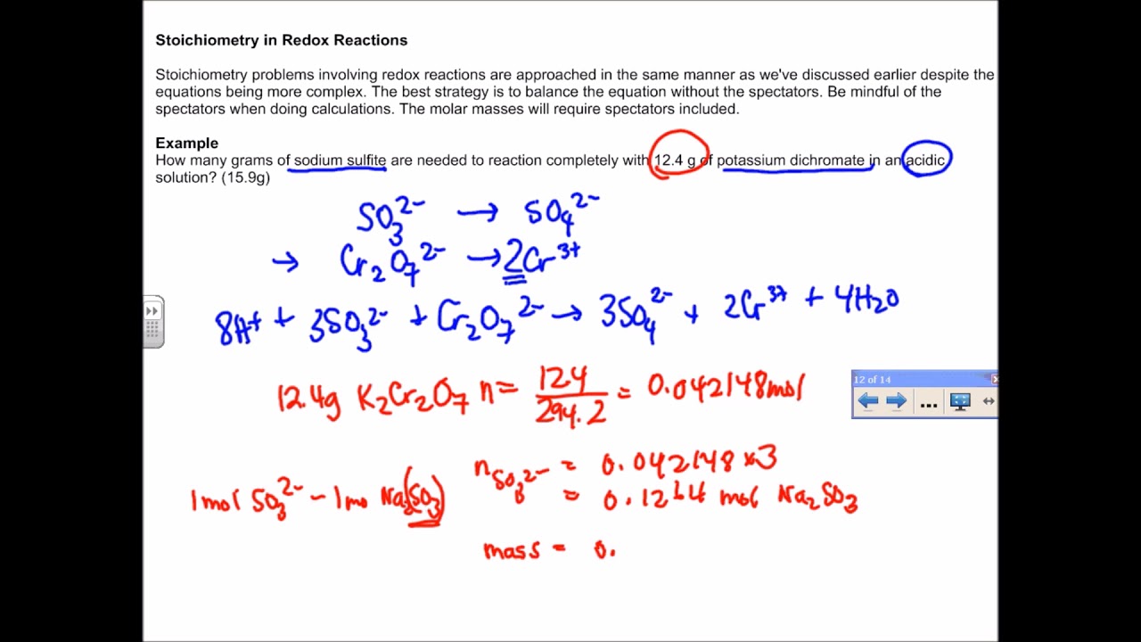 Redox 1b Stoichiometry and Titrations of Redox Reactions - YouTube