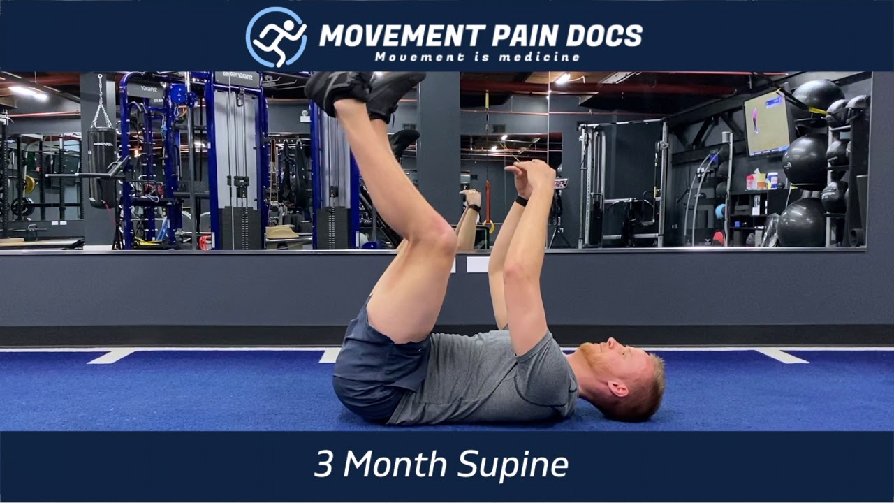 DNS 3 Month Supine - Core Stability Exercise - YouTube
