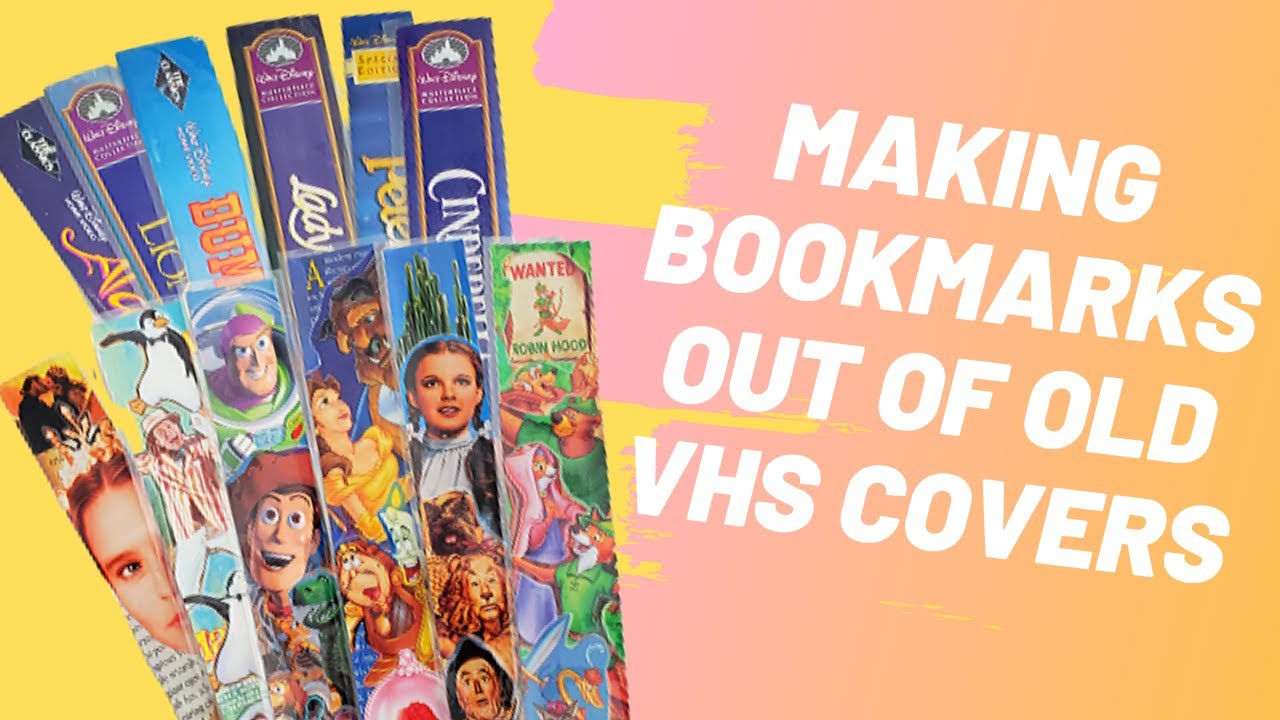 Repurposing VHS Covers for BookMarks | Bookish DIY - YouTube