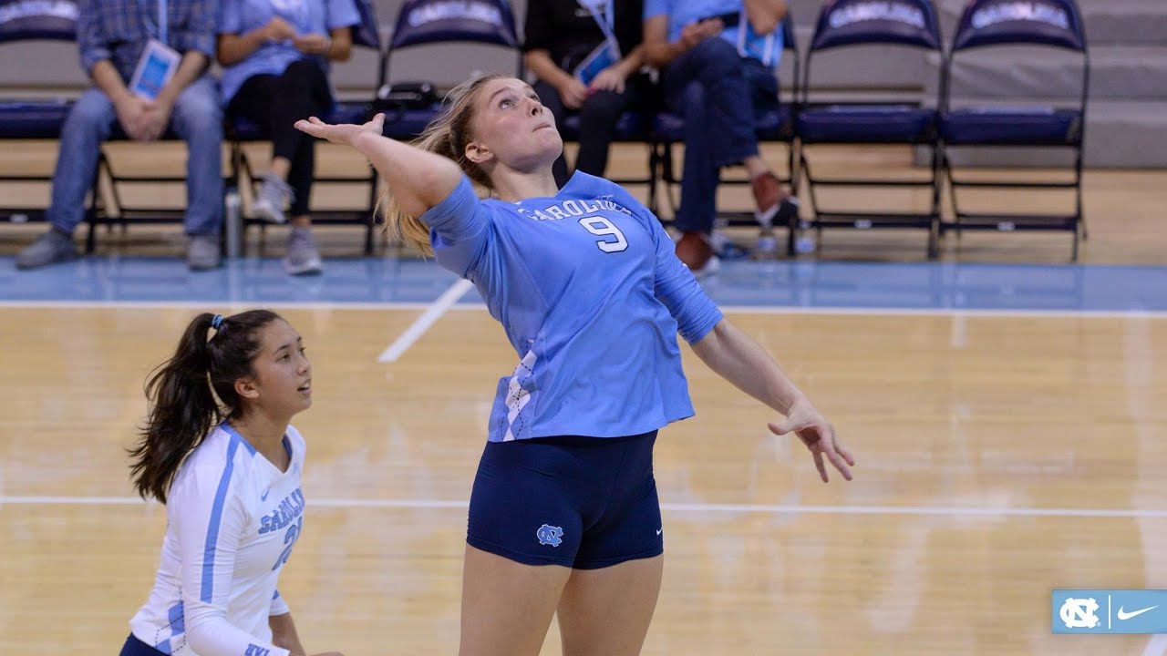 UNC Volleyball: Tar Heels Fly Past Eagles in 3 Sets - YouTube