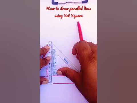 How to draw parallel lines using set square - YouTube