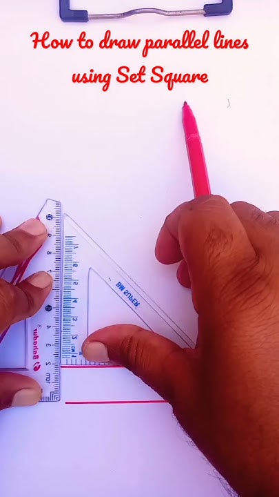 How to draw parallel lines using set square - YouTube