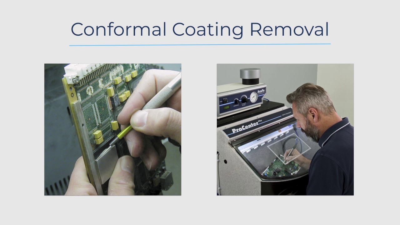 Conformal Coating Removal with MicroBlasting - YouTube