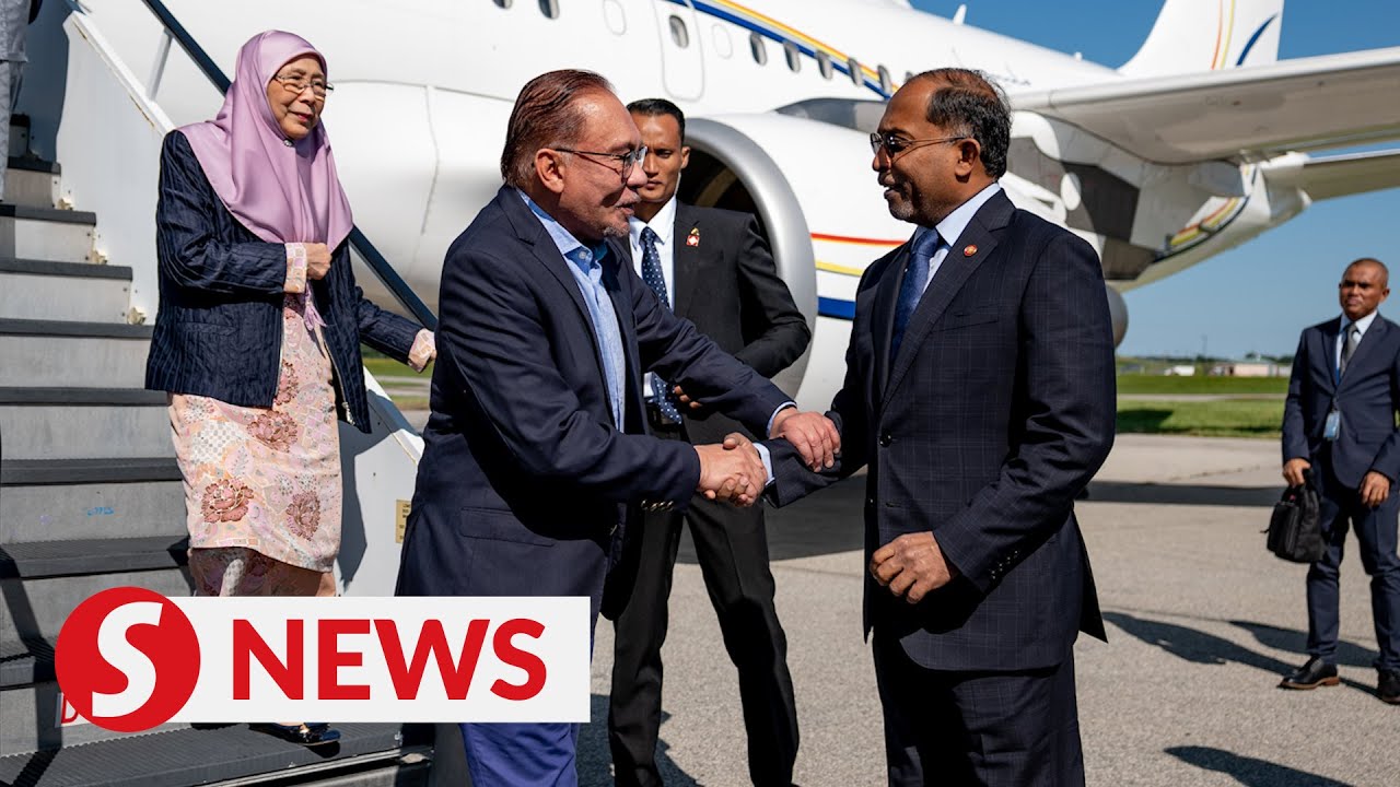 PM Anwar arrives in New York for UNGA - YouTube