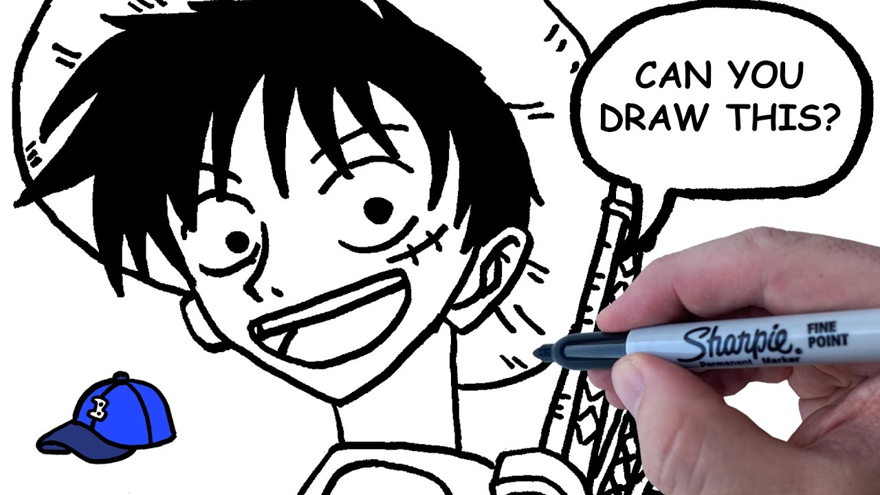 How To Draw Monkey D. Luffy - One Piece Character - YouTube