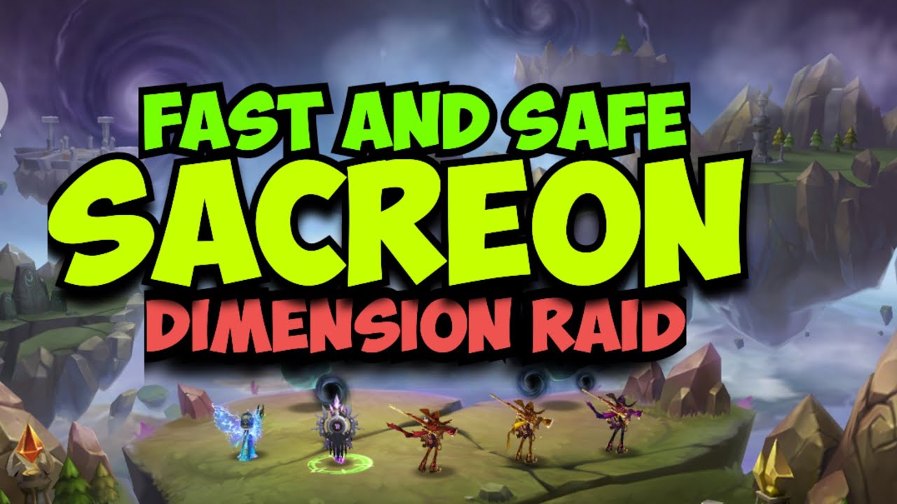 DIMENSION RAID SACREON FAST AND SAFE summoners war - YouTube