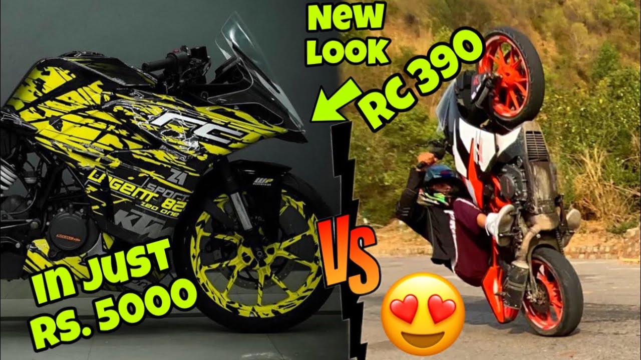 Ktm Rc 390 Modified 😍 In Just 5000 😍 || with X2 Kit wrap 🥵|| ZX10r ...