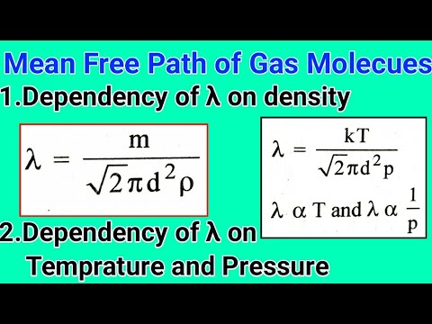 Mean free path of gas molecules |mean free path bsc 2nd year ...