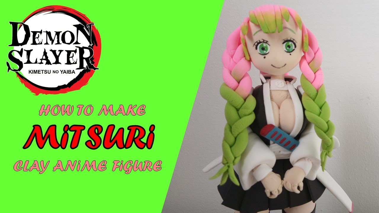 How to make Mitsuri anime figure from clay | Demon slayer anime figure ...