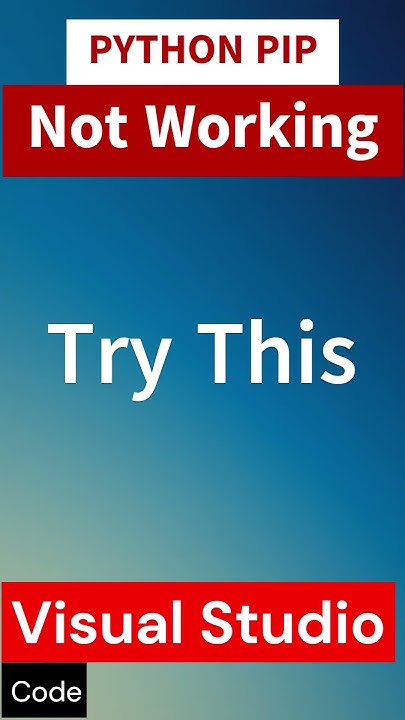 Python PIP Command Not Working ? #python #coding #computerscience - YouTube