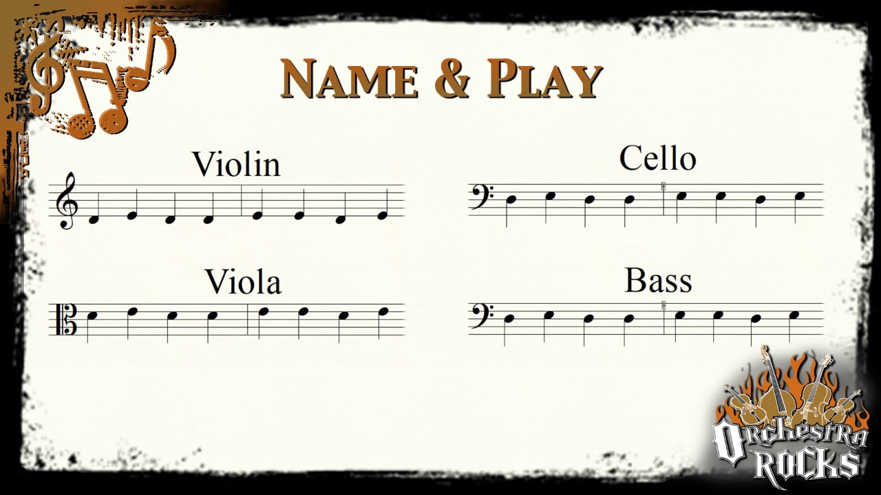 2.7 Name and Play - Open and 1st for Violin, Viola, Cello, & Bass - YouTube