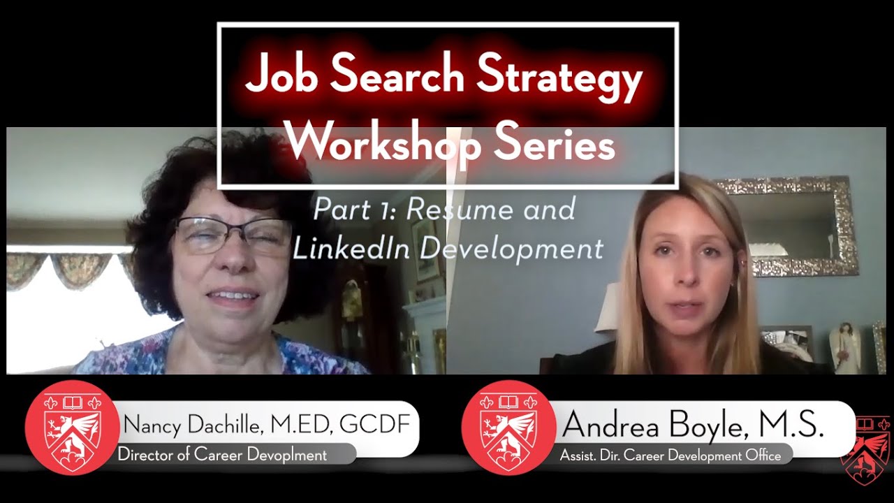 Job Search Strategy Workshop Series - Part 1. Resume and LinkedIn ...