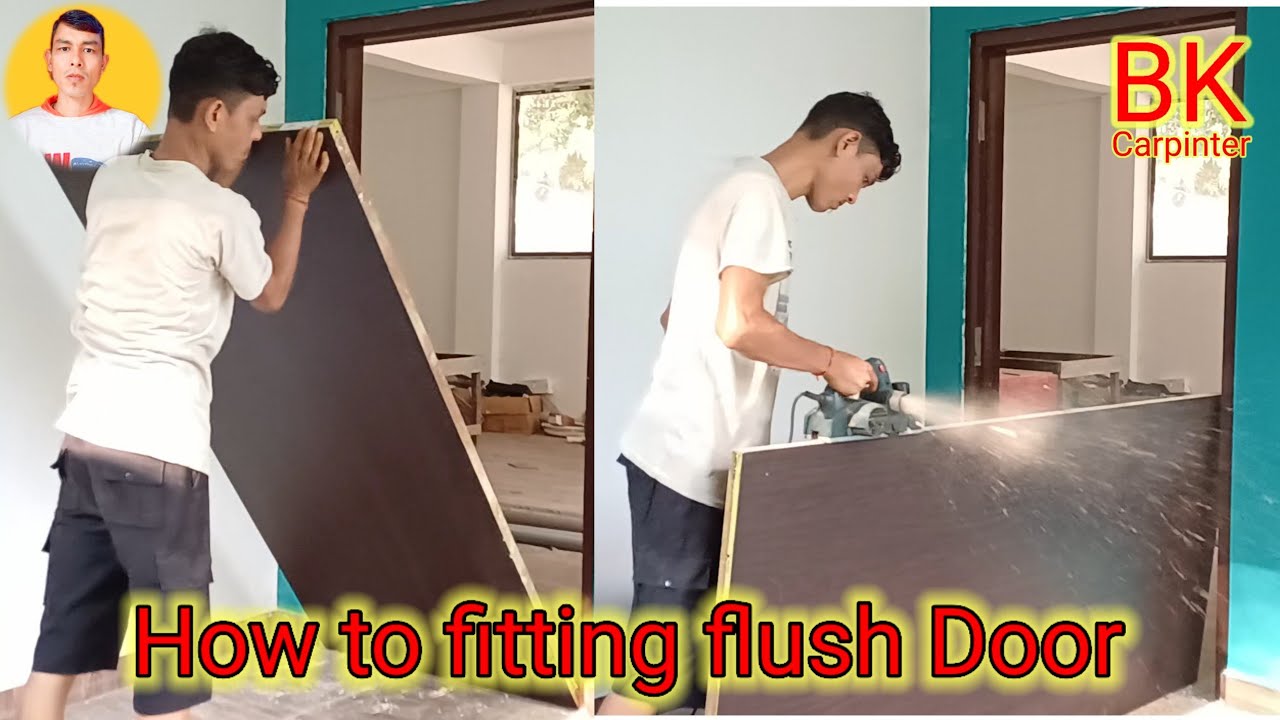 How to fitting flush Door ||flush Door fitting kaise kare #bkcarpenter ...