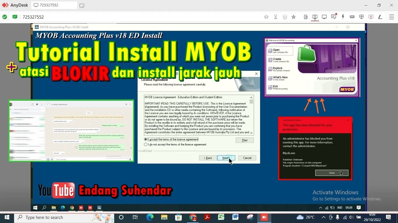 Tutorial Install Aplikasi MYOB dan unBLOKIR via AnyDesk (lengkap & recomended ) - YouTube