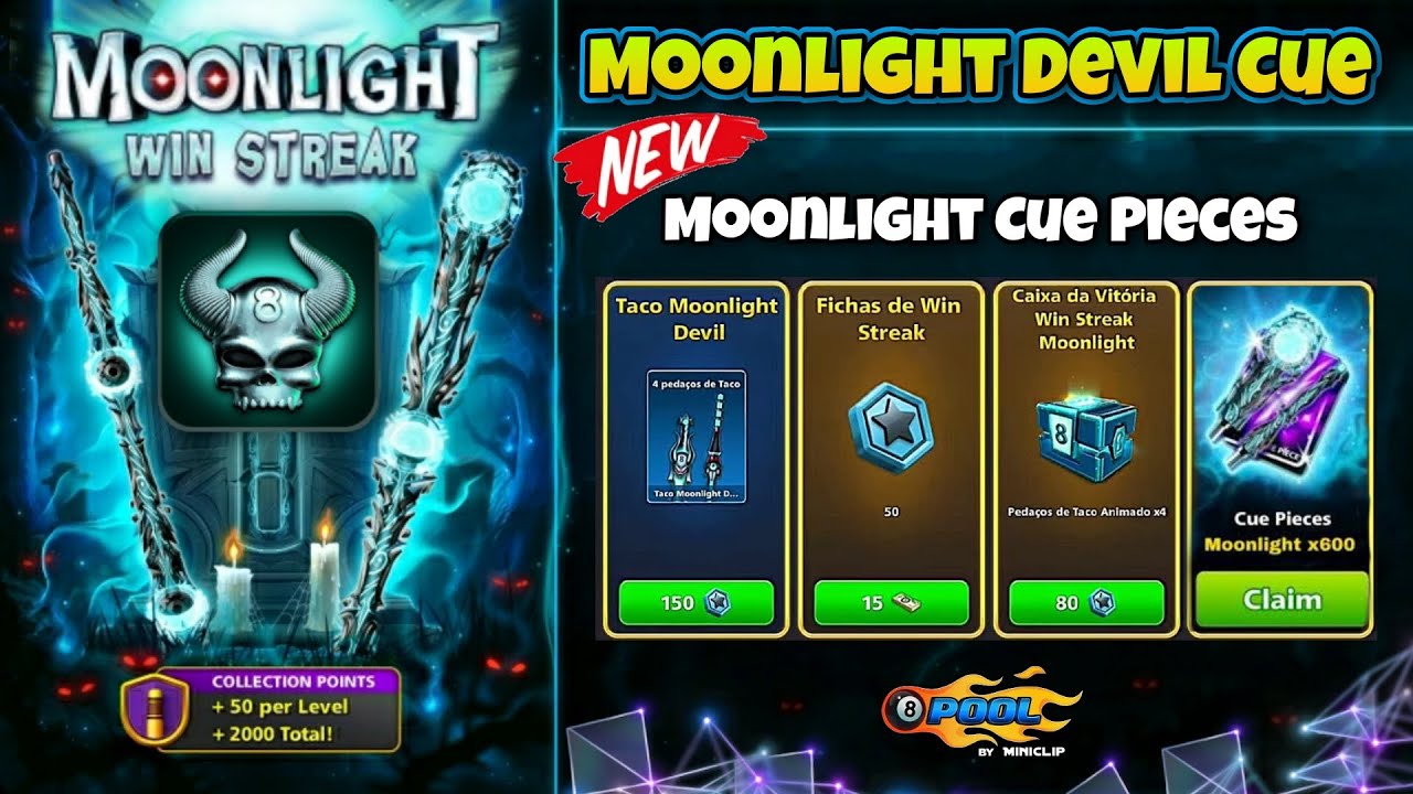 MOONLIGHT WINSTREAK 💙 NEW MOONLIGHT DEVIL CUE 😱 MOONLIGHT EVOLVING CUE PIECES ️💯 - YouTube